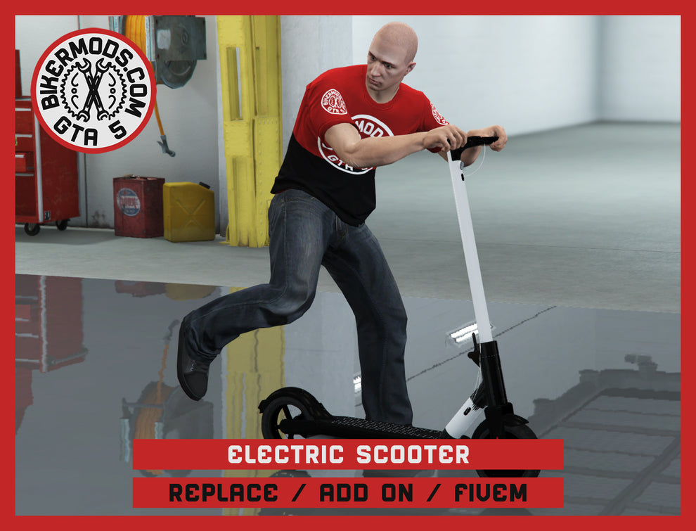 Electric Scooter (Replace / Add On / FiveM) 168k Poly – GTA 5 Bikermods ...