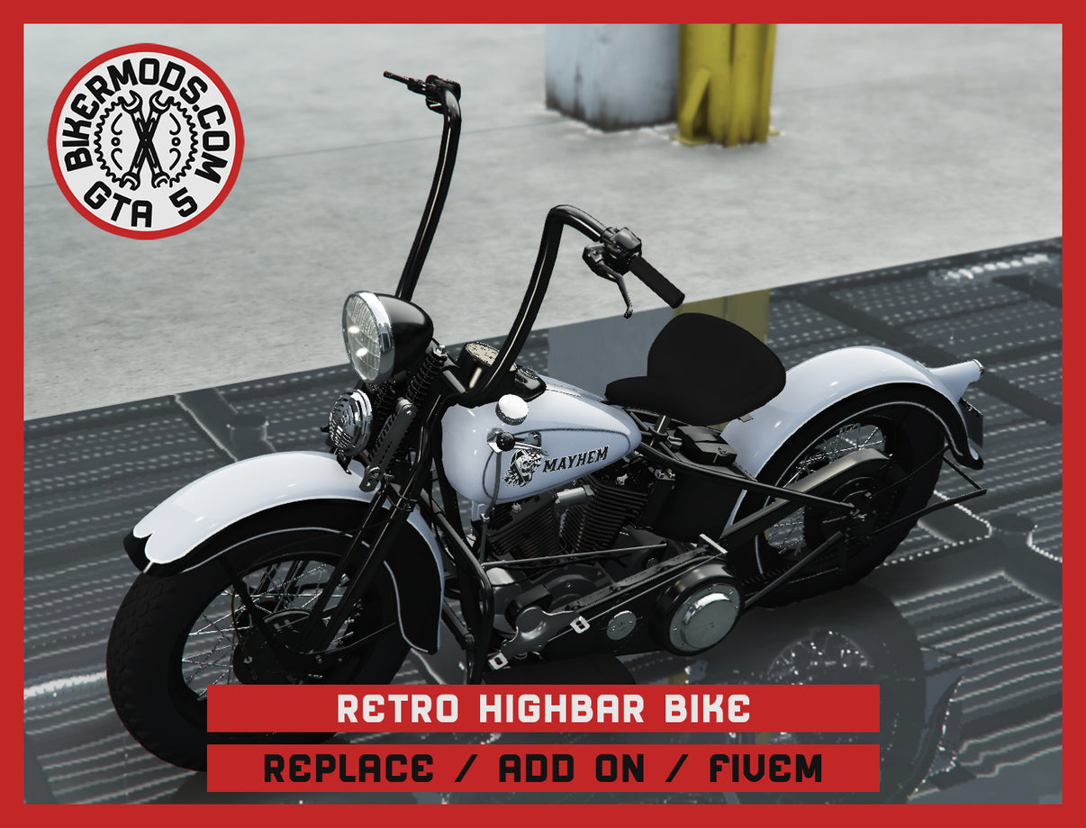 Retro Highbar Bike (Replace / Add On / FiveM) 284k Poly – GTA 5 ...