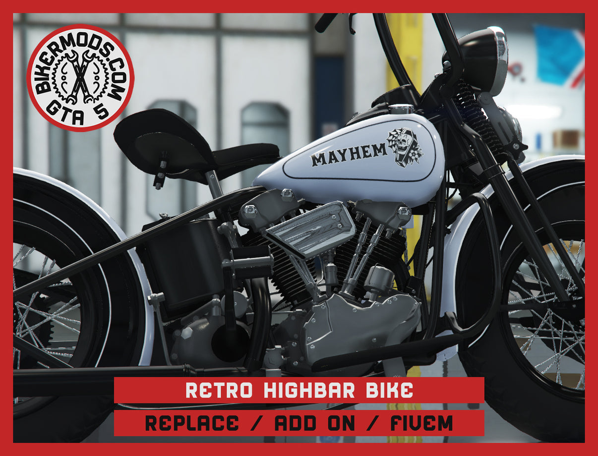 Retro Highbar Bike (Replace / Add On / FiveM) 284k Poly – GTA 5 ...