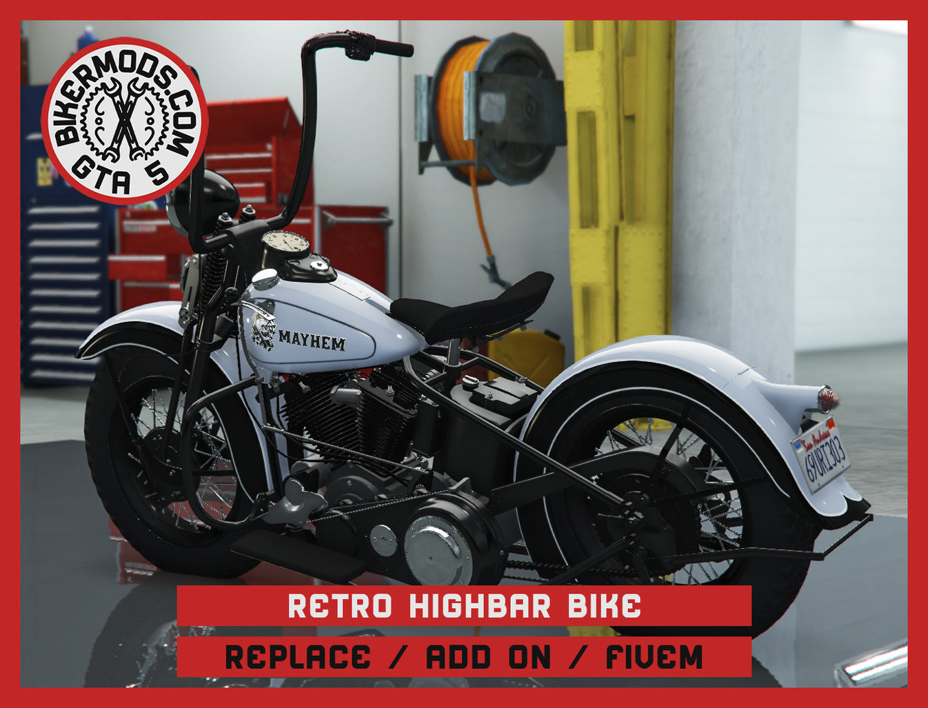 Retro Highbar Bike (Replace / Add On / FiveM) 284k Poly – GTA 5 ...
