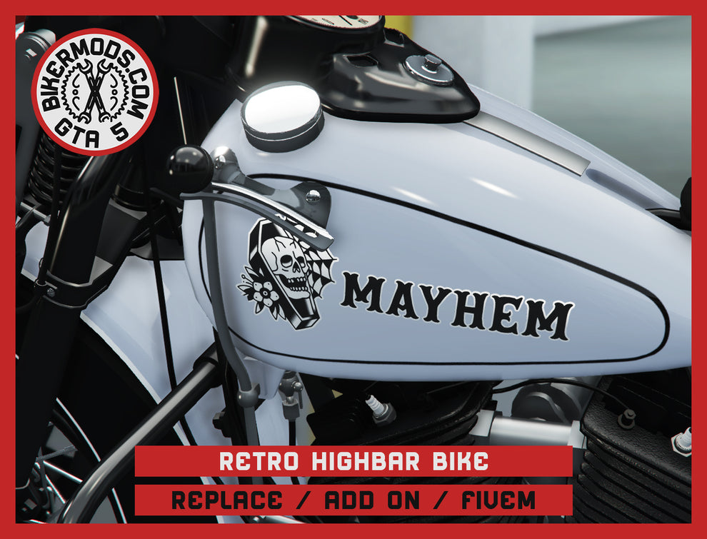Retro Highbar Bike (Replace / Add On / FiveM) 284k Poly – GTA 5 ...